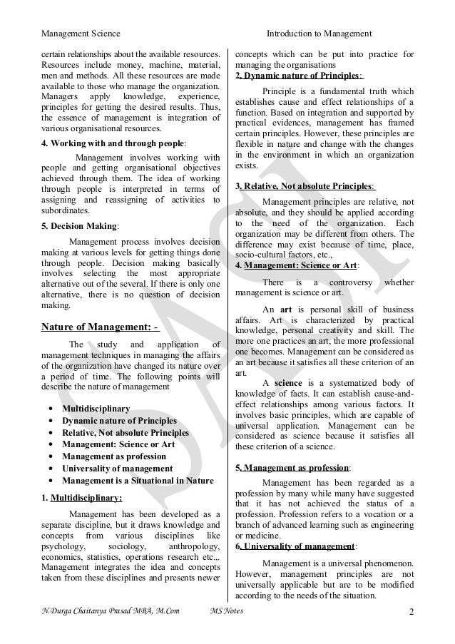 Introduction to Management