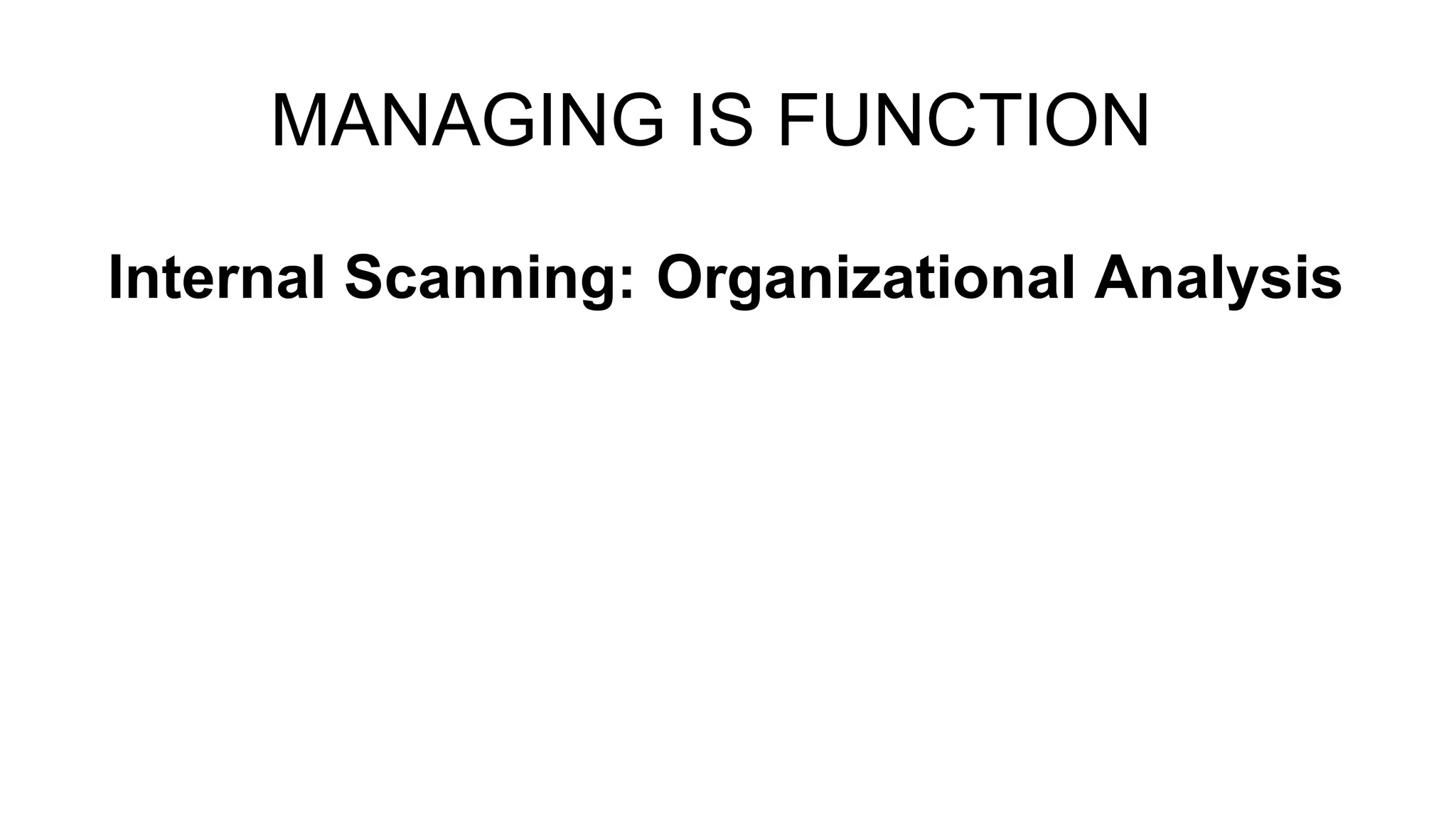 Internal Scanning: Organizational Analysis | PPT