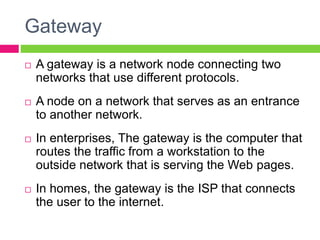 Gateway and firewall | PPTX