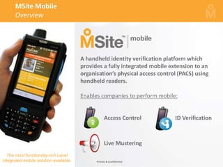 Introducing MSite Mobile for Lenel (Feb14) | PPTX