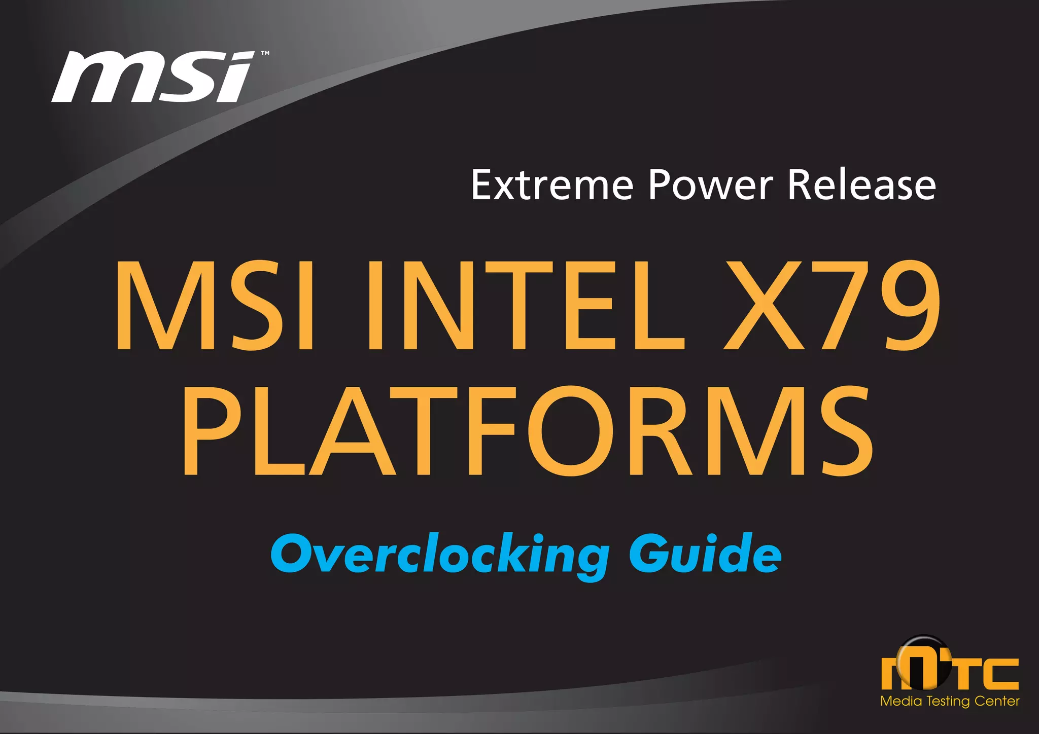 MSI X79 OC Guide | PDF | PC Games | Video Gaming