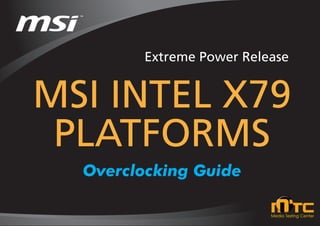 MSI X79 OC Guide | PDF | PC Games | Video Gaming