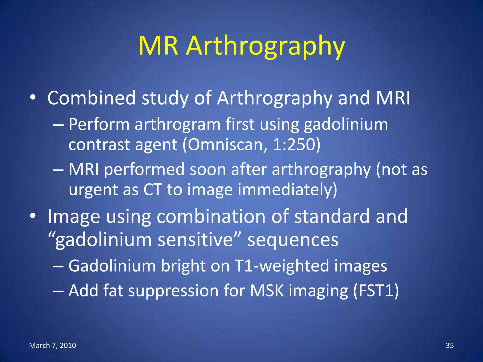 MSK Imaging Guidelines | PPT