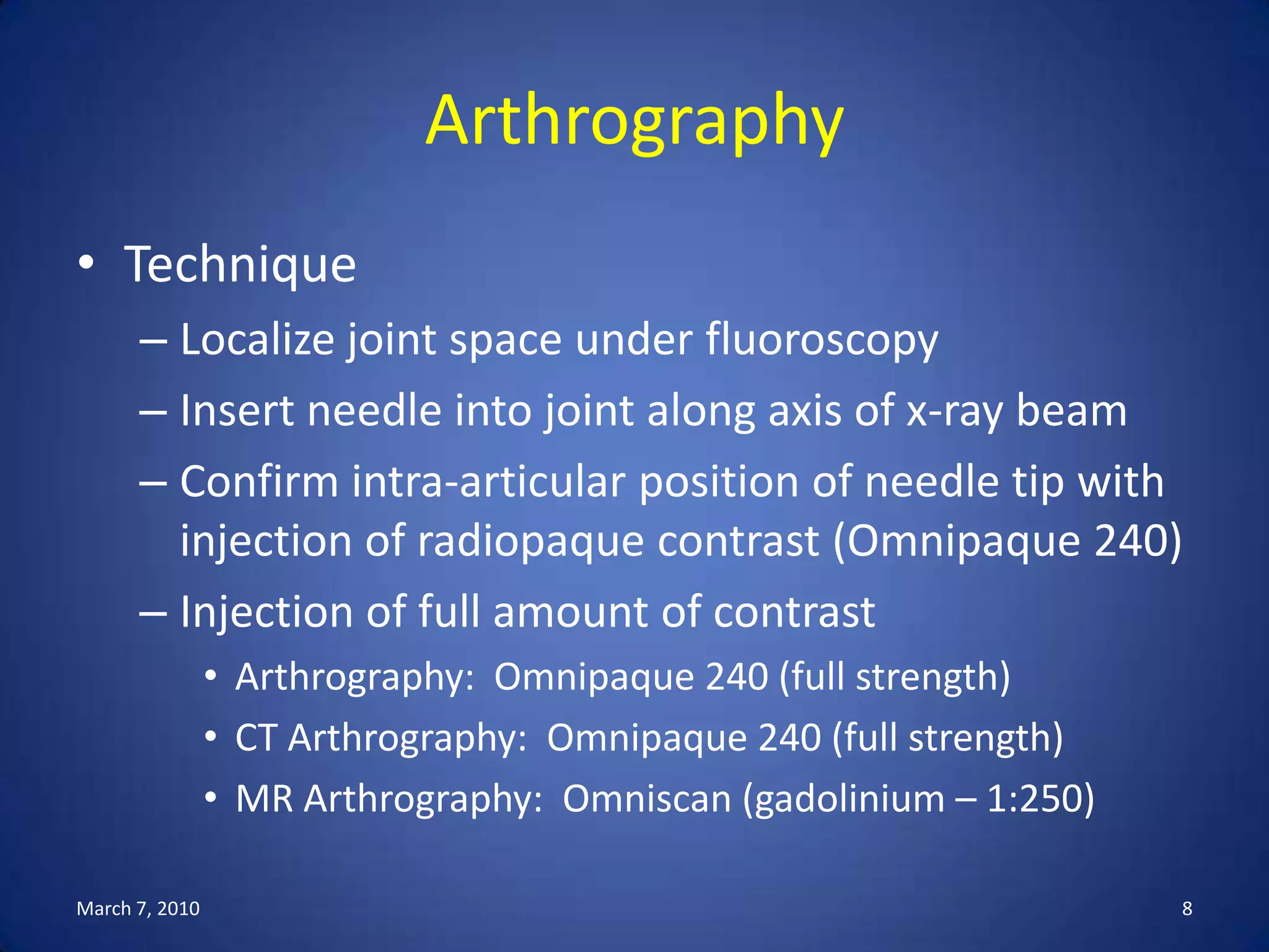 MSK Imaging Guidelines | PPT