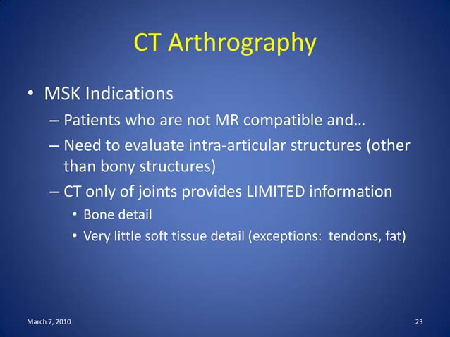 MSK Imaging Guidelines | PPT