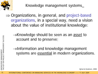 Knowledge Management: The key on Project Management success | PDF ...