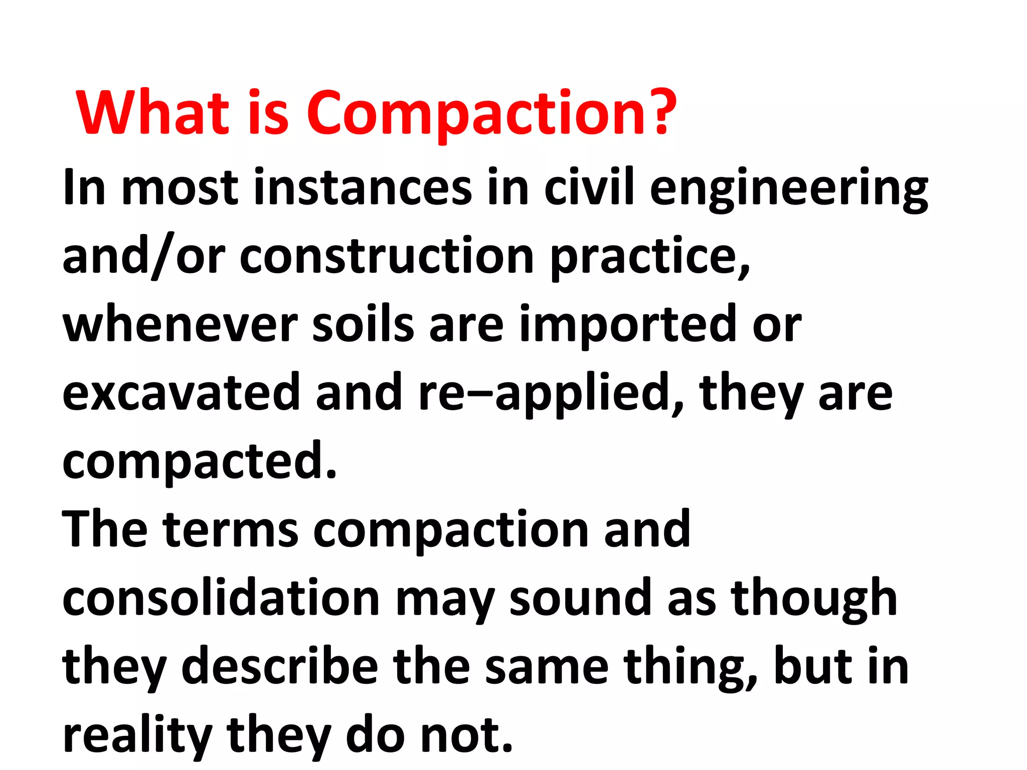 Geo Technical Engineering (Compaction) | PPT | Physics | Science