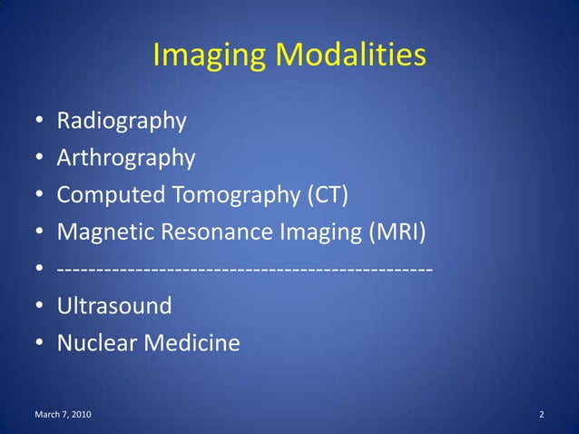 Msk Imaging Guidelines | PPT
