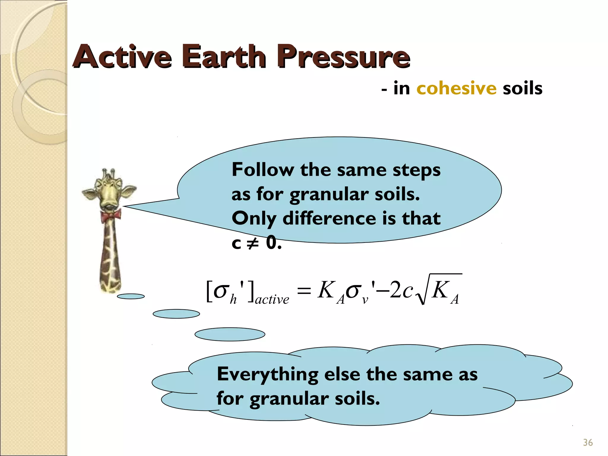 Geo Technical Engineering (lateral earth pressure) | PPT