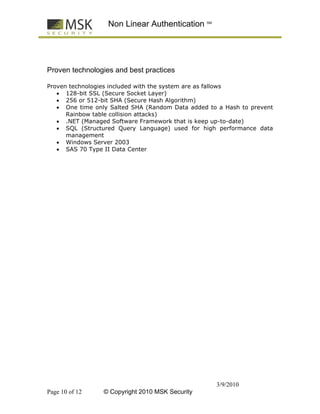 Msk security non linear authenticaiton | PDF | Operating Systems ...