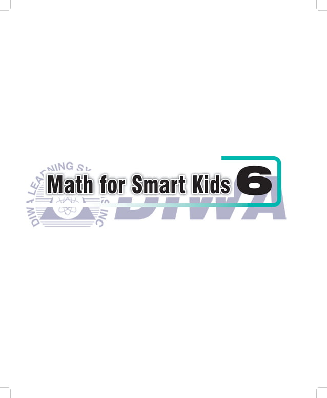 Math for Smart Kids Gr.6 | PDF | Professional School | Postgraduate ...