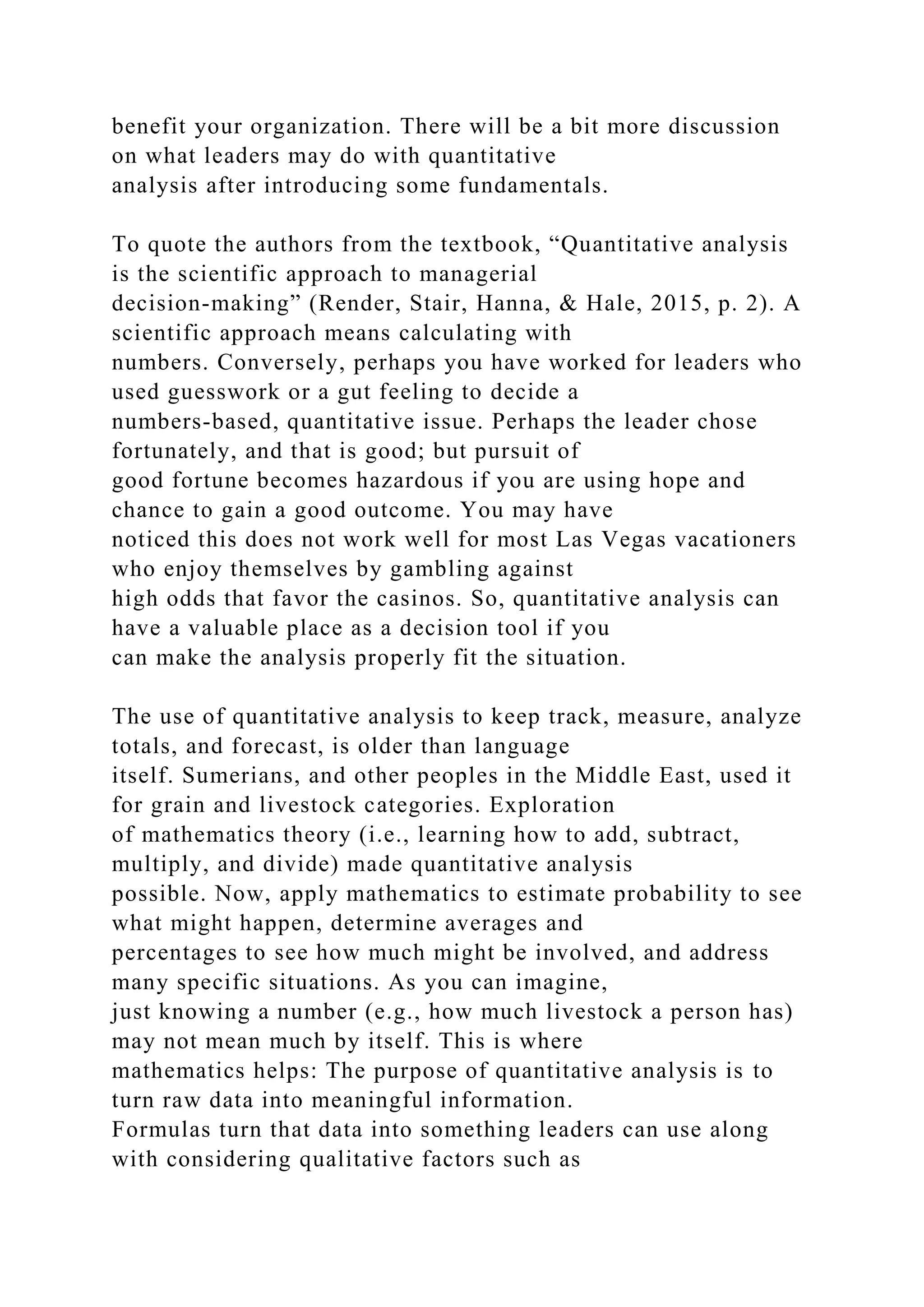 MSL 5080, Methods of Analysis for Business Operations 1 .docx