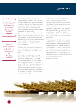 Hanmer MSL: India’s Economic Growth Story | PDF