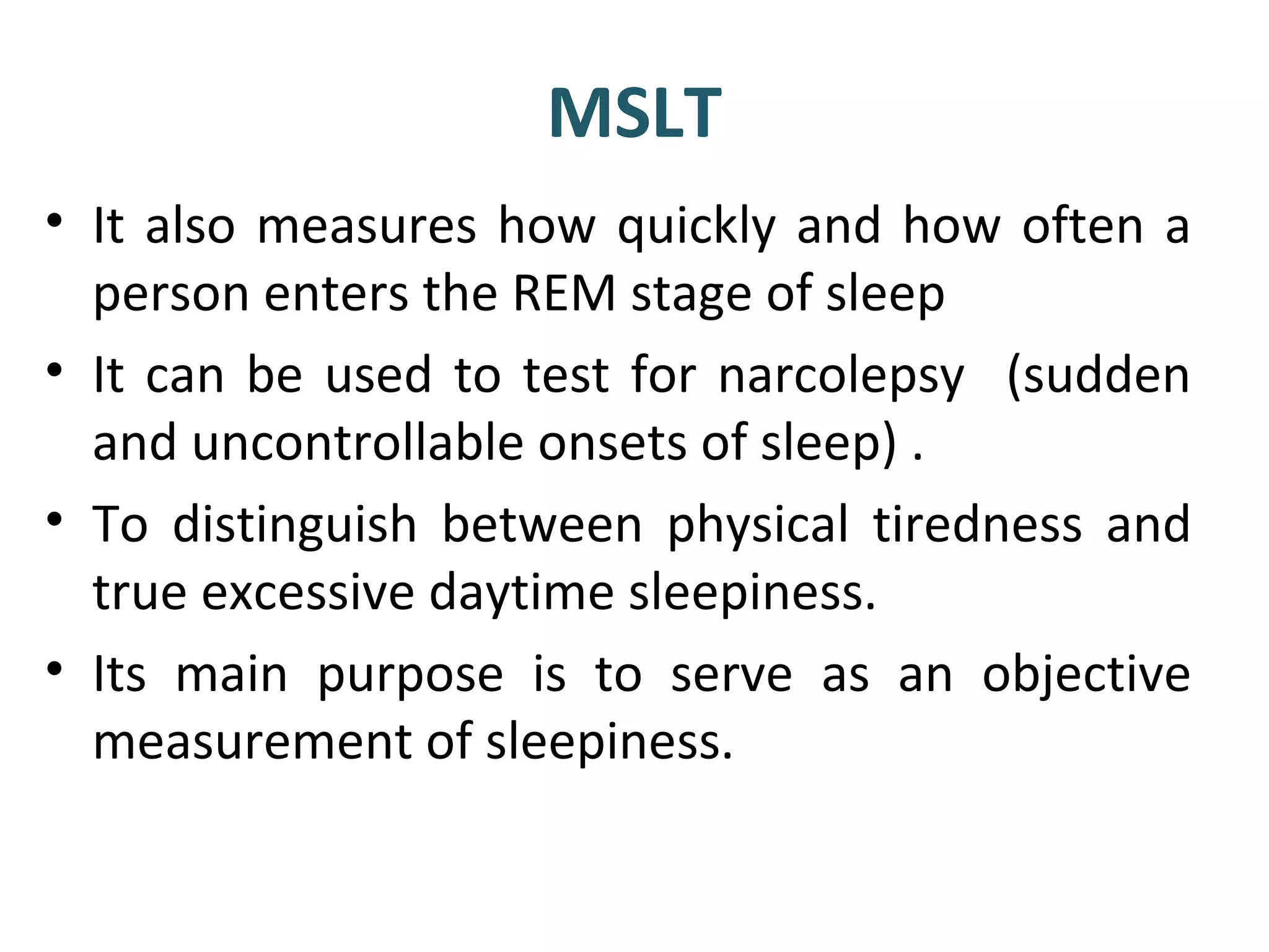 Multiple Sleep Latency Test Mslt And Maintenance Of Wakefulness Test