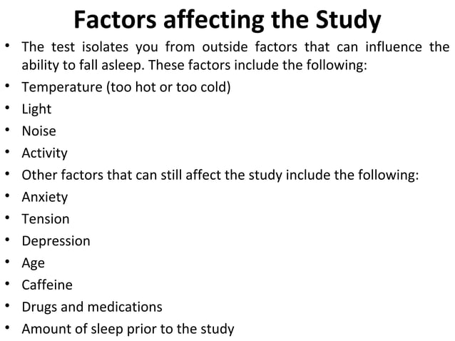 Multiple sleep latency Test (MSLT) and Maintenance of Wakefulness Test ...