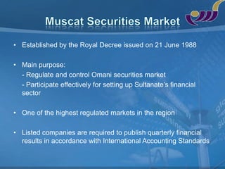 Muscat Securities Market | PPTX