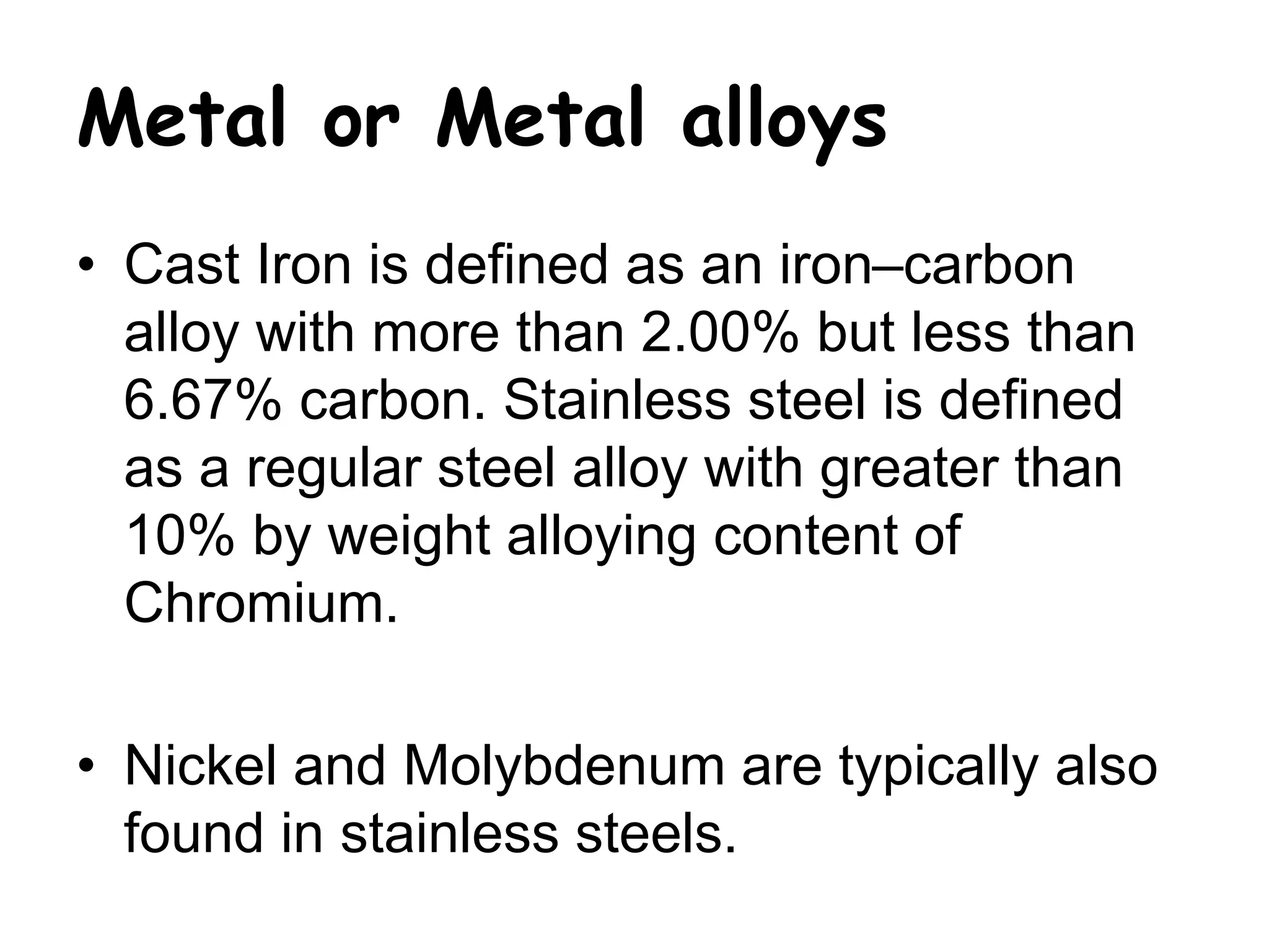 Classification of Engineering Materials, Engineering requirements of ...