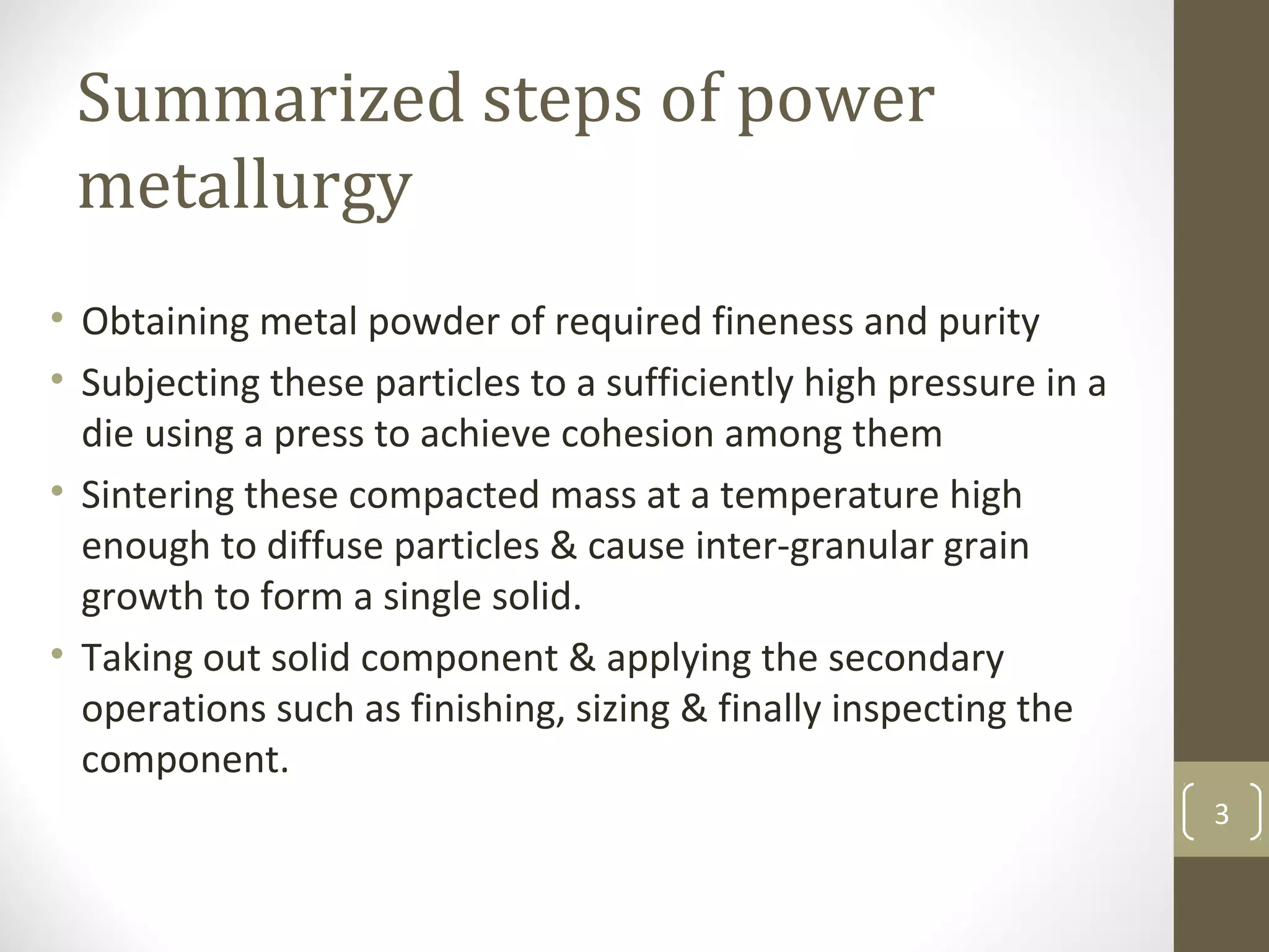 Basic Processes of Powder Metallurgy | PPT
