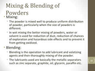 Basic Processes of Powder Metallurgy | PPT