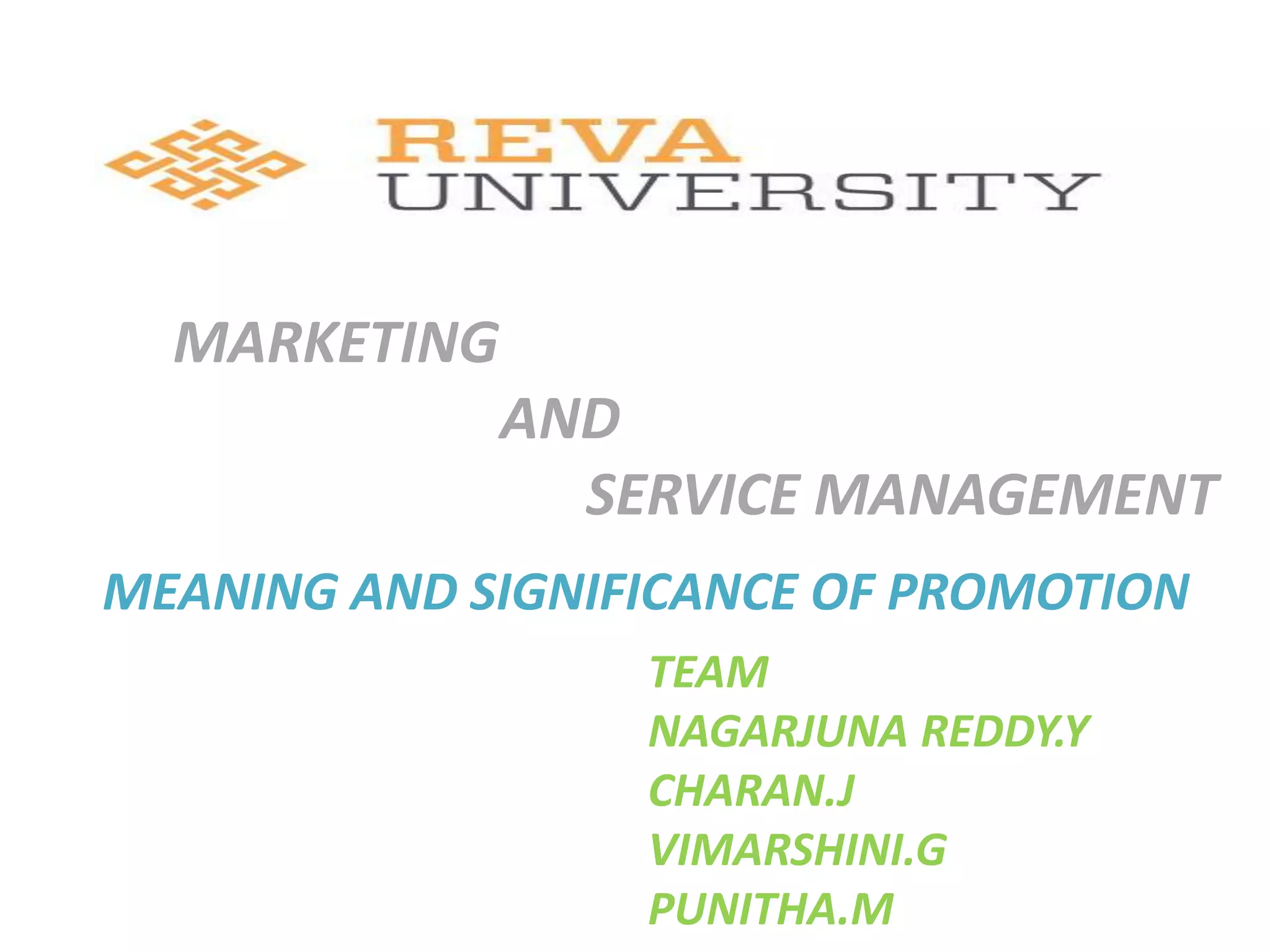 MARKETING MANAGEMENT MEANING AND SIGNIFICANCE OF PROMOTIONotion | PPTX