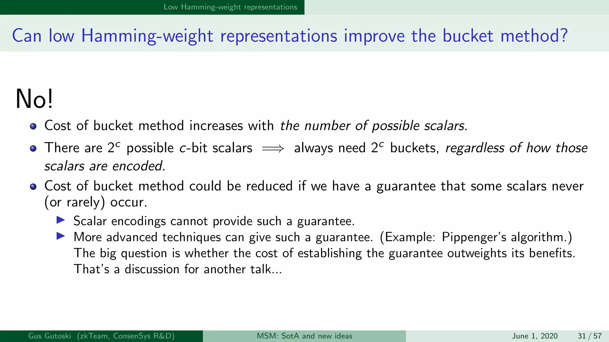 Multi-scalar multiplication: state of the art and new ideas | PDF