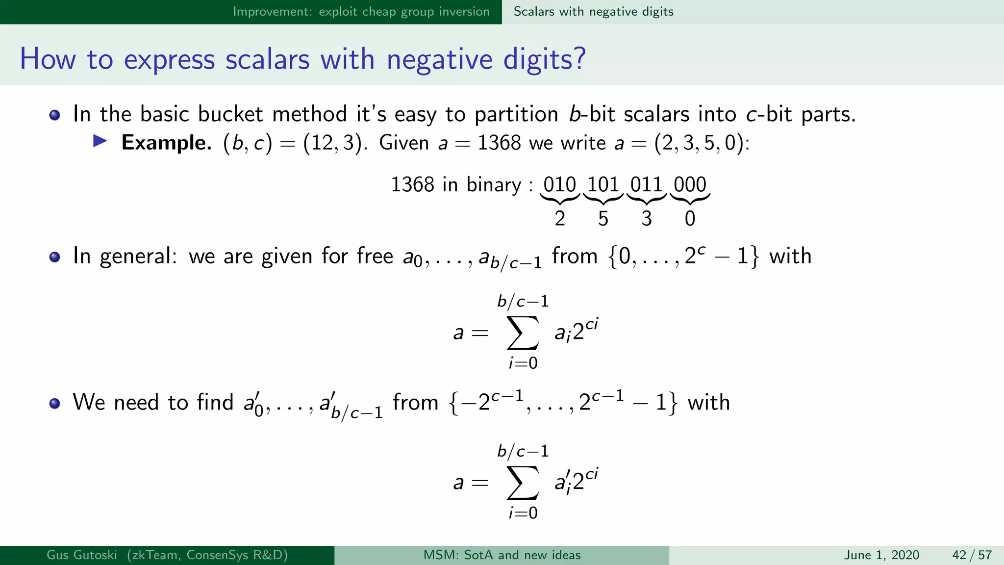 Multi-scalar multiplication: state of the art and new ideas | PDF
