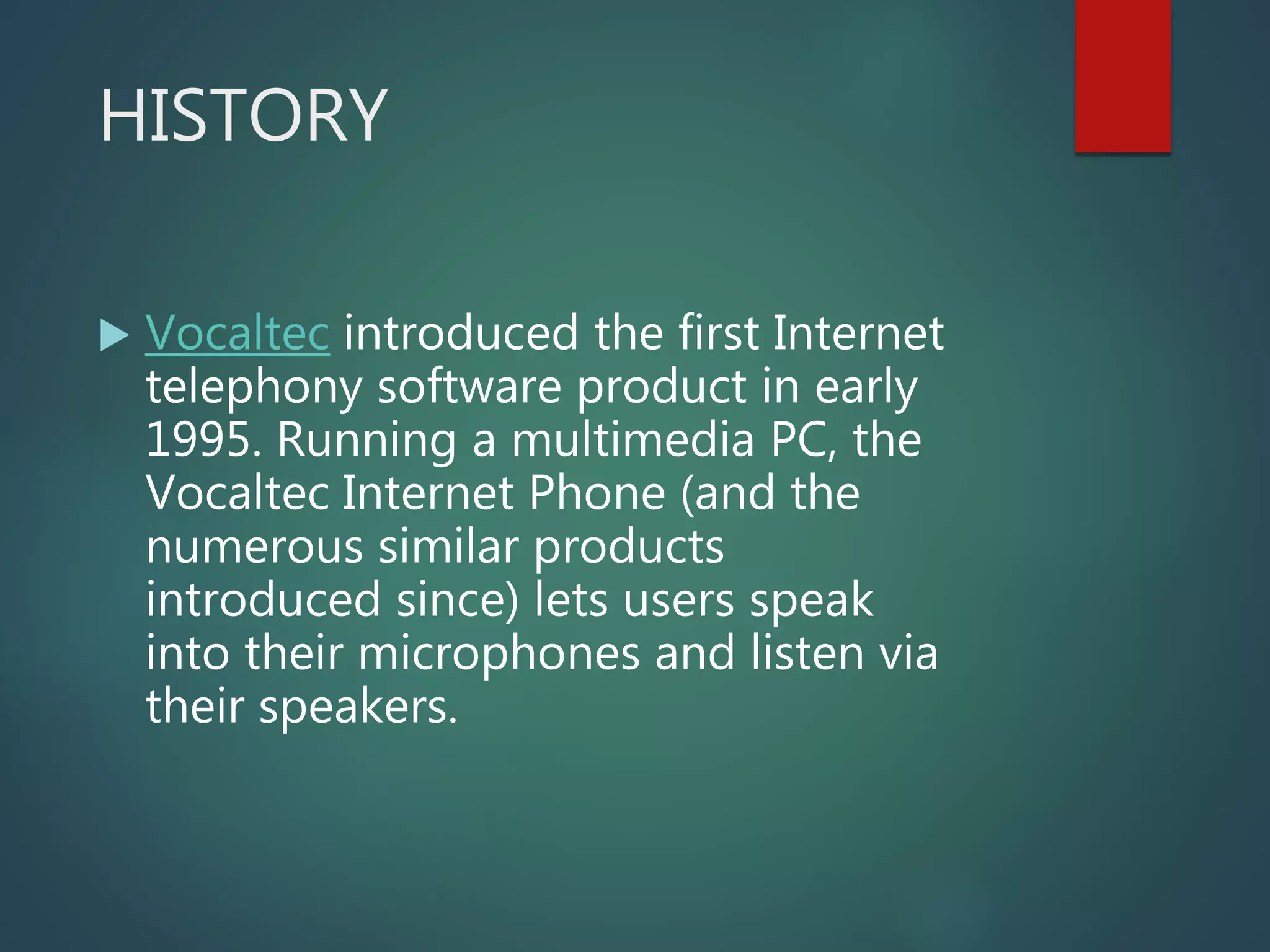 INTERNET TELEPHONY | PPT