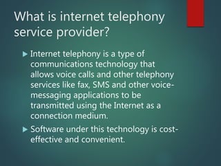 INTERNET TELEPHONY | PPT