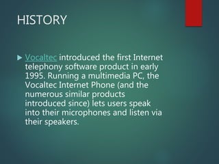 INTERNET TELEPHONY | PPT