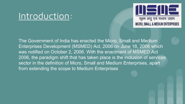 MSME: Micro, Small & Medium Enterprises | PPTX | Small and Medium-sized Business | Business