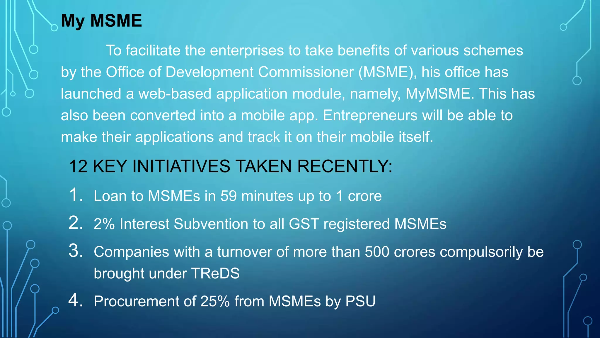 MSMEs in India: An overview | PPTX