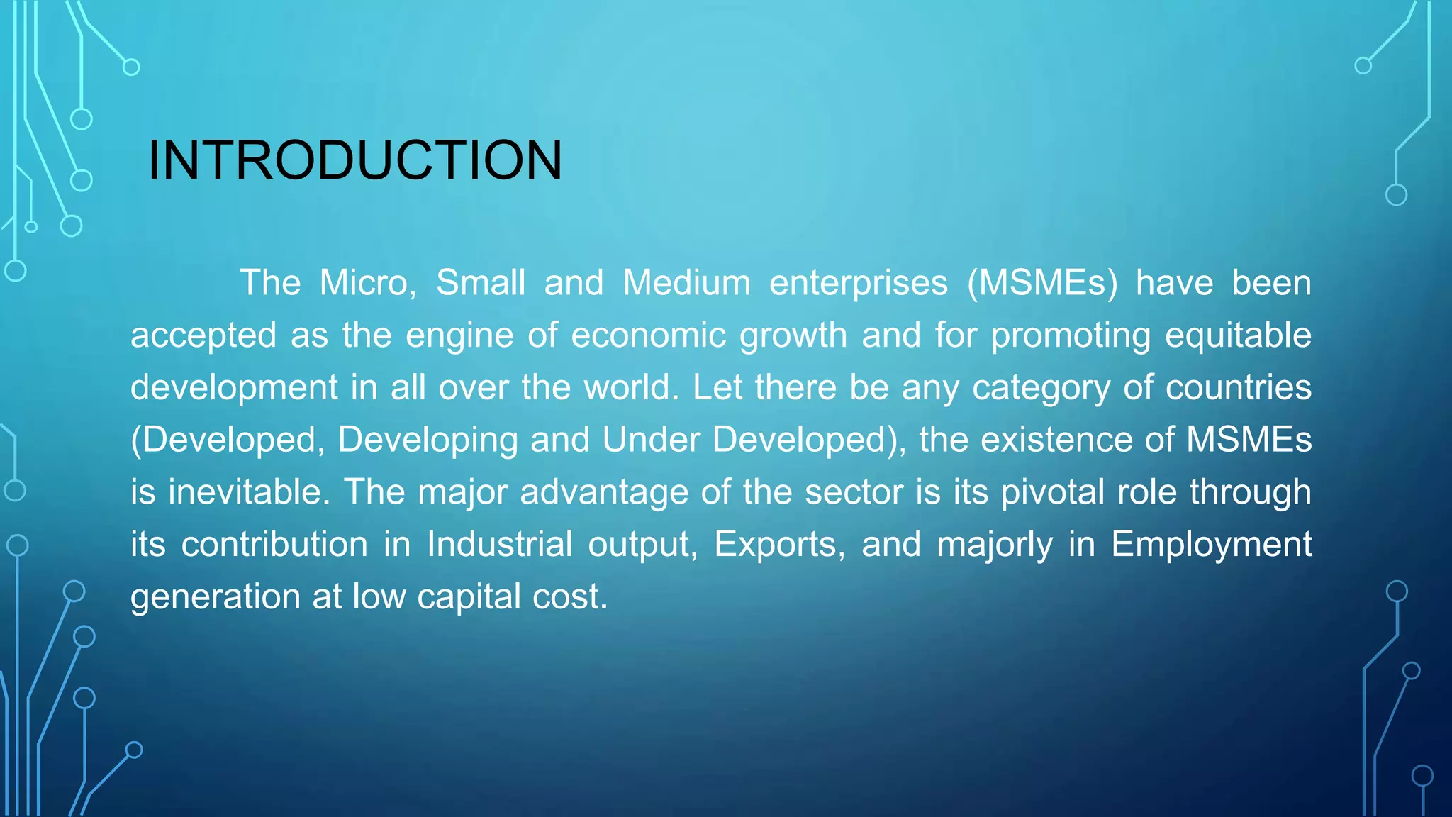 MSMEs in India: An overview | PPTX