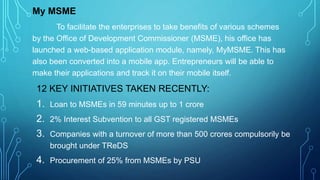 MSMEs in India: An overview | PPTX