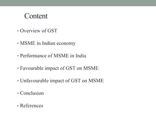 Impact of GST on MSME | PPTX