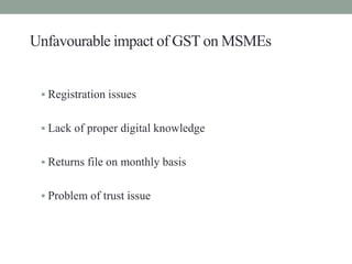 Impact of GST on MSME | PPTX