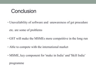 Impact of GST on MSME | PPTX