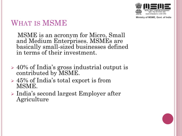 Msme | PPT | Free Download