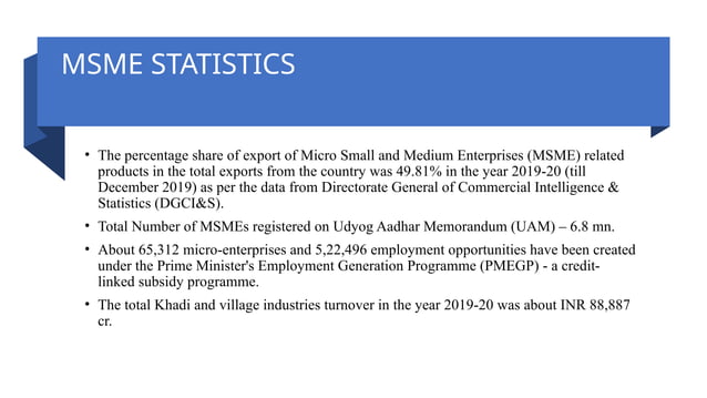 Role of MSME in Indian Economy: Opportunities & challenges | PPTX