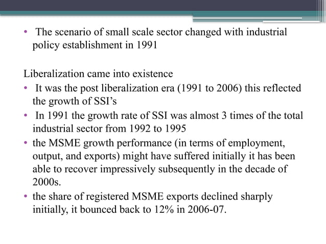 Msme Pptx Details On Msme Introduction Pptx