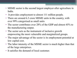 MSME.pptx. details on msme, introduction | PPT