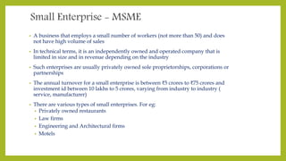 MSME - All you need to know about this sector | PPTX
