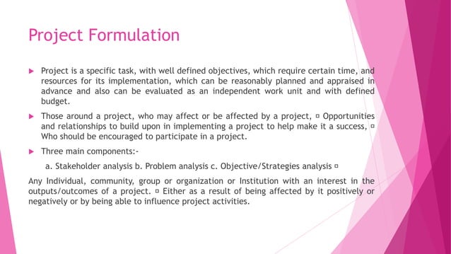 Project Formulation | PPTX