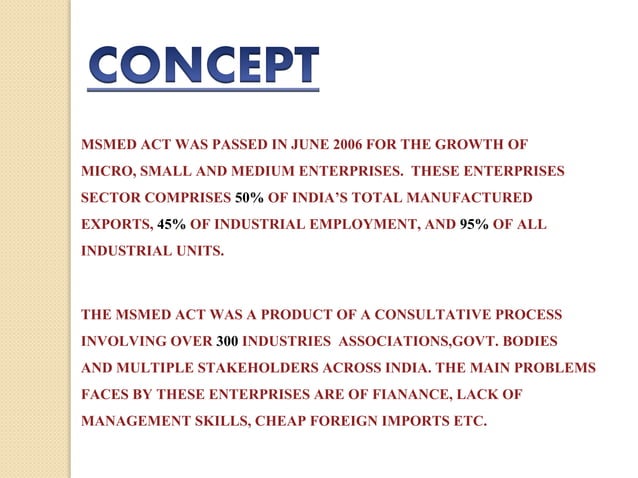Msme act | PPTX | Small and Medium-sized Business | Business