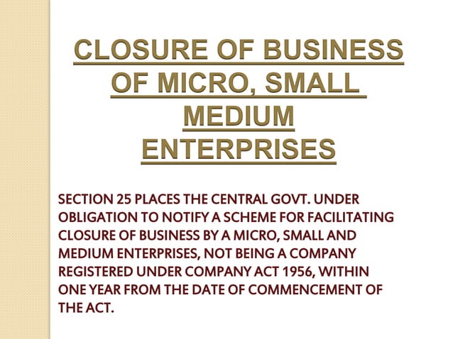 Msme act | PPTX | Small and Medium-sized Business | Business