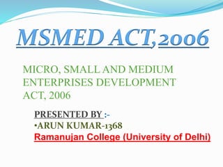Msme act | PPT