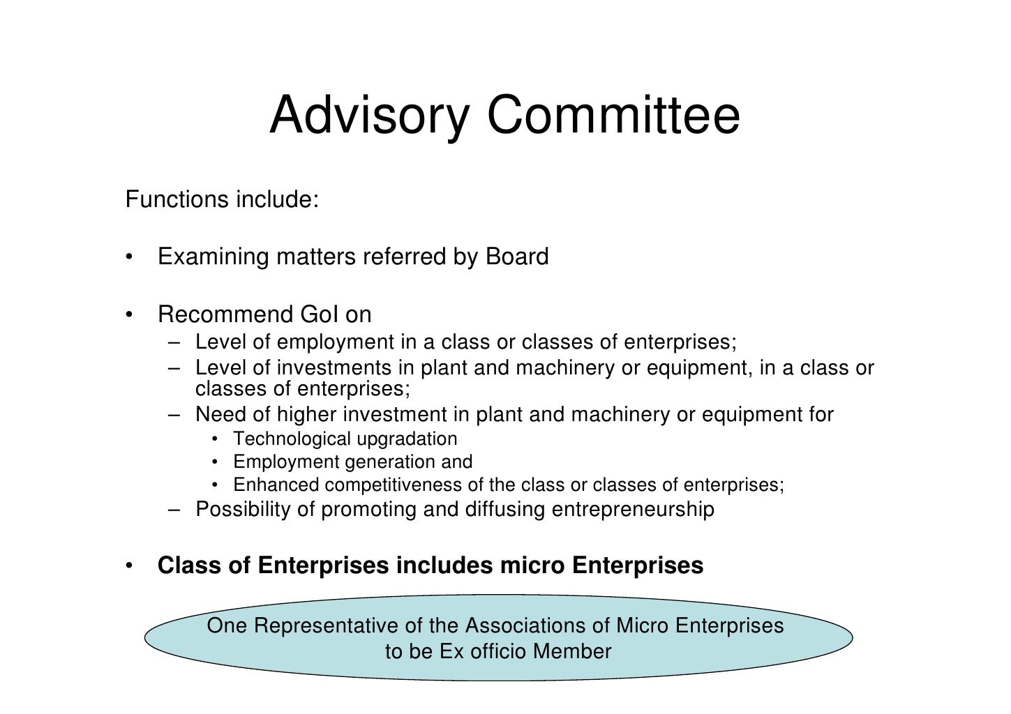 MSME Act 2006 relating to micro Enterprises 040509