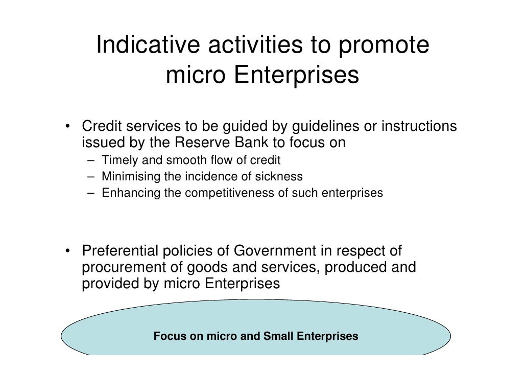 MSME Act 2006 relating to micro Enterprises 040509