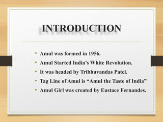 AMUL MILK ( COMPLETE ANALYSIS) | PPT