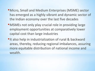 MSME'S in india | PPTX