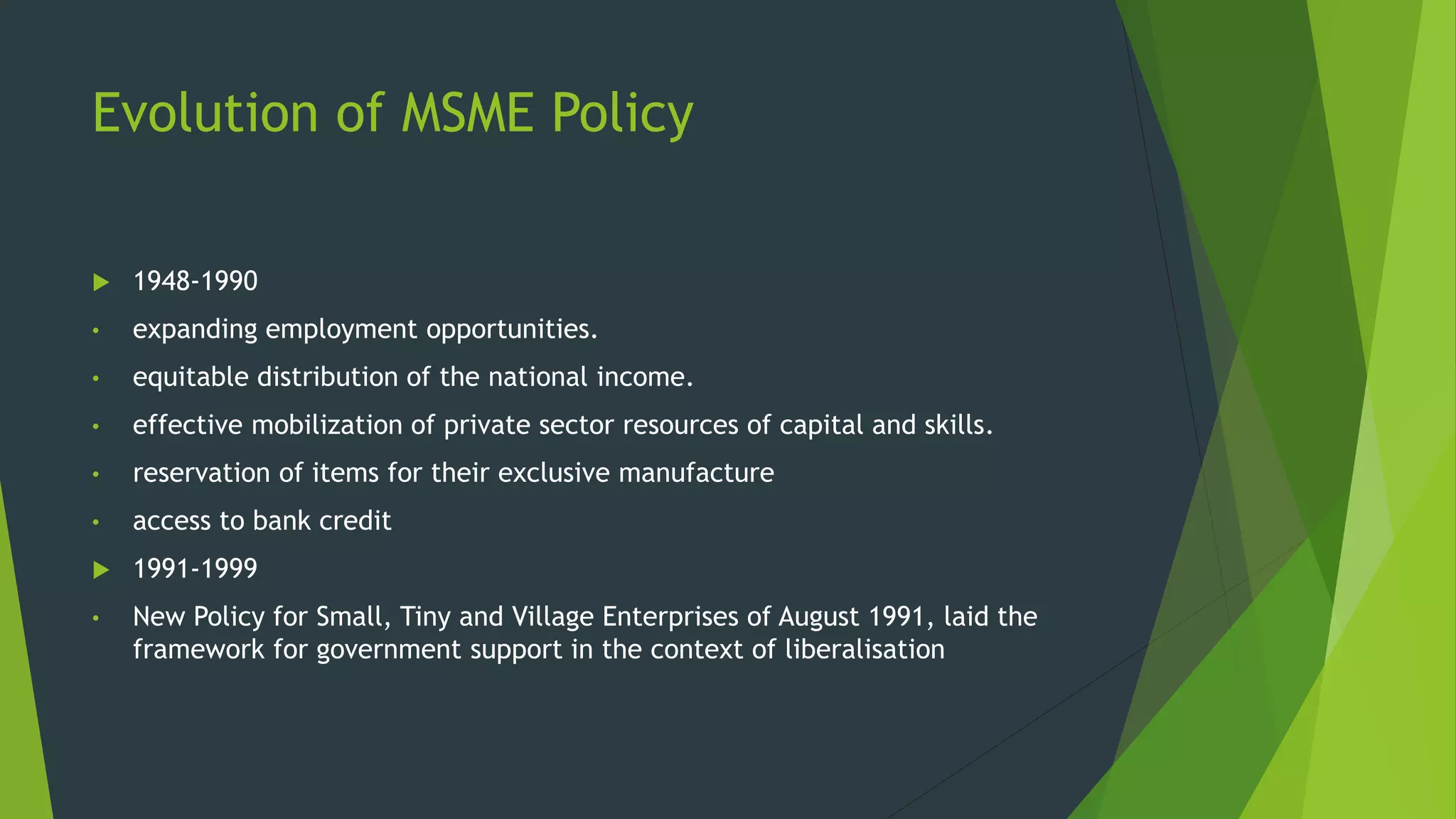 Msme policy in india | PPTX